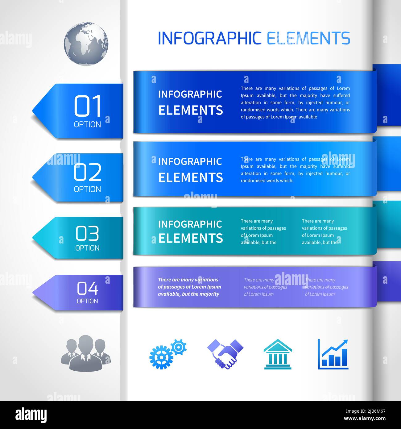 Abstract business infographics design elements and icons for banners ...