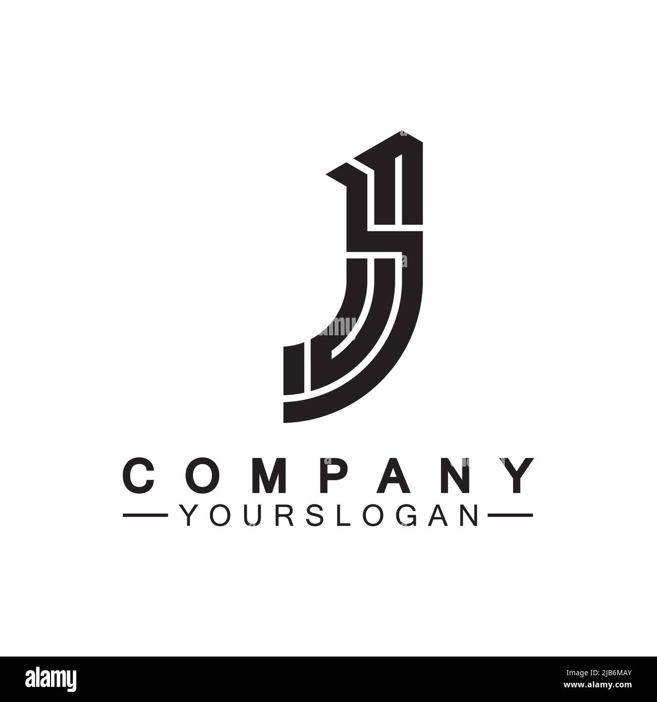 Creative abstract monogram Letter J logo icon design Stock Vector Image ...
