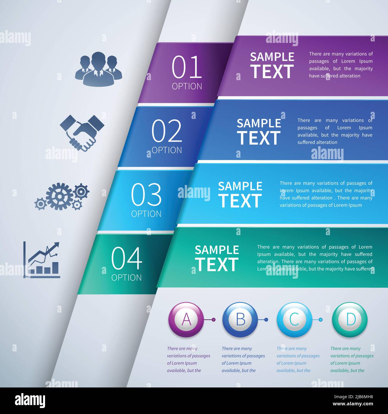 Abstract paper chart infographics layout template with choice buttons ...