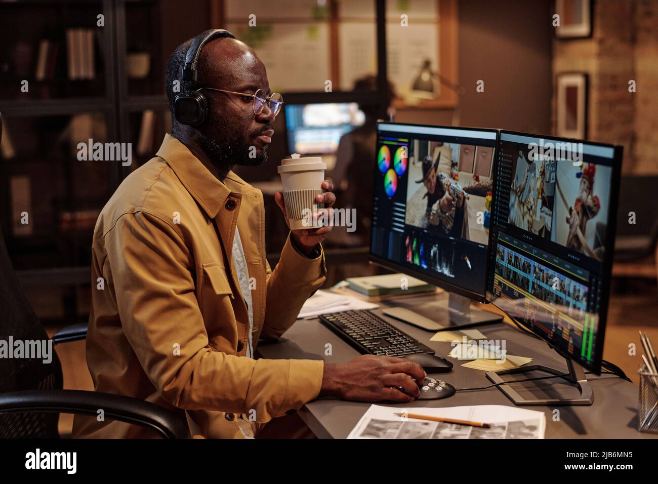 African american editor working project hi-res stock photography and ...