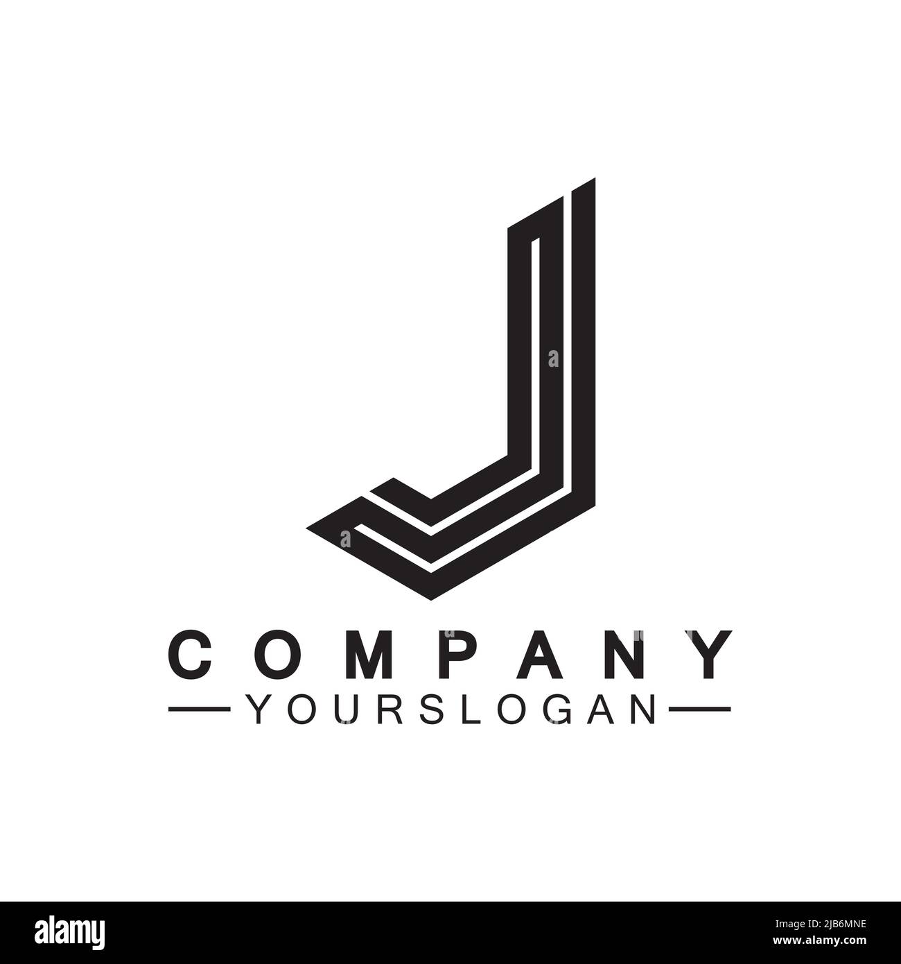 Creative abstract monogram Letter J logo icon design Stock Vector Image ...