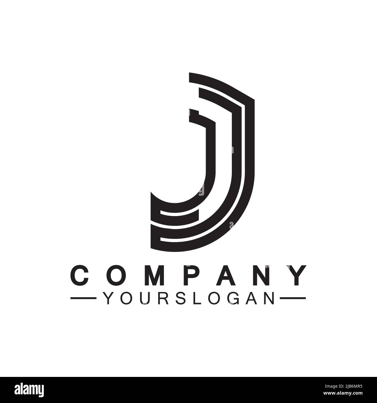 Creative abstract monogram Letter J logo icon design Stock Vector Image ...