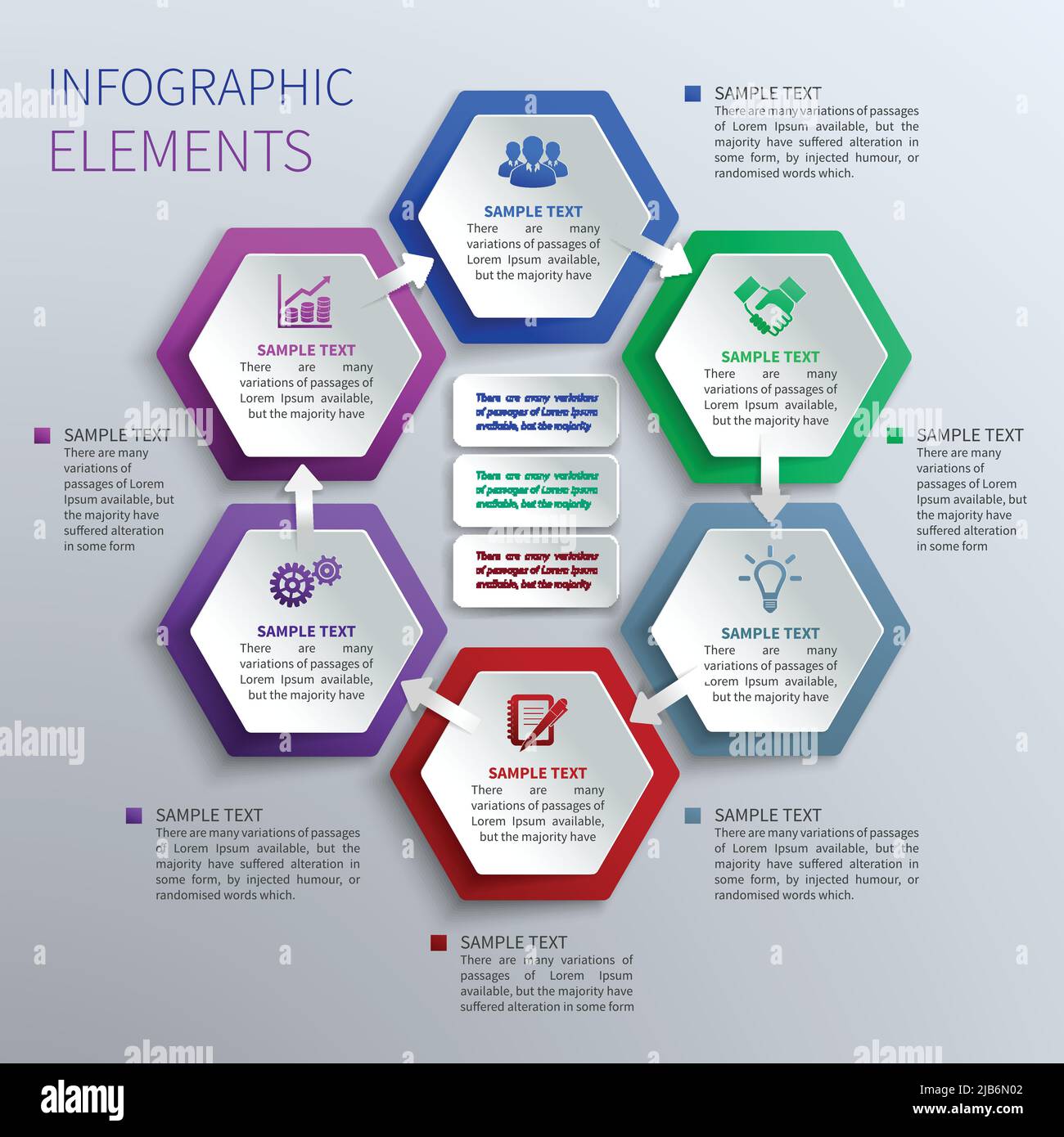 Abstract paper hexagons geometric shape business infographics design ...