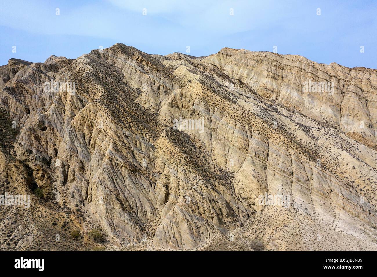 Spectacular desert like landscape in vashlovani national park in ...