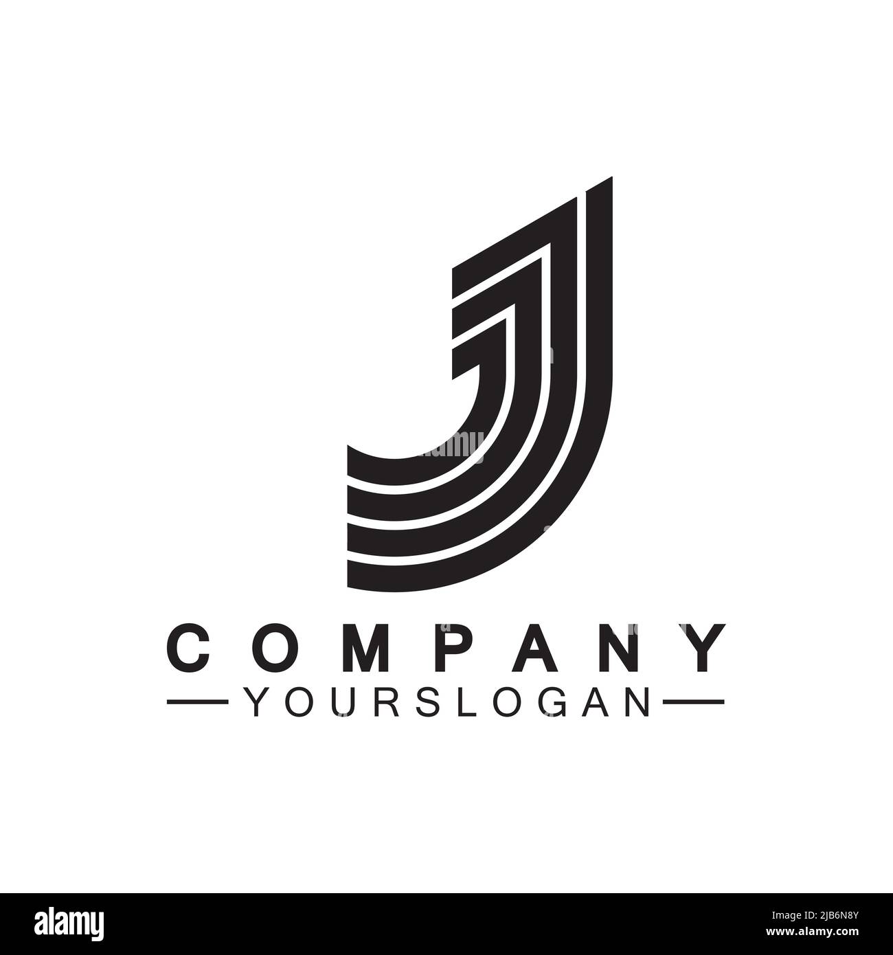 Creative abstract monogram Letter J logo icon design Stock Vector Image ...