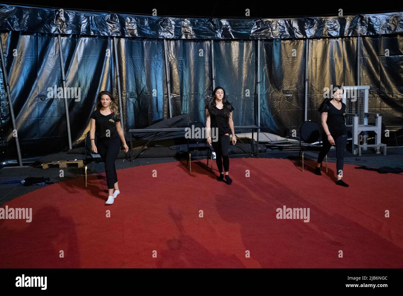 Duisburg, Deutschland. 02nd June, 2022. Artists rehearse their ...