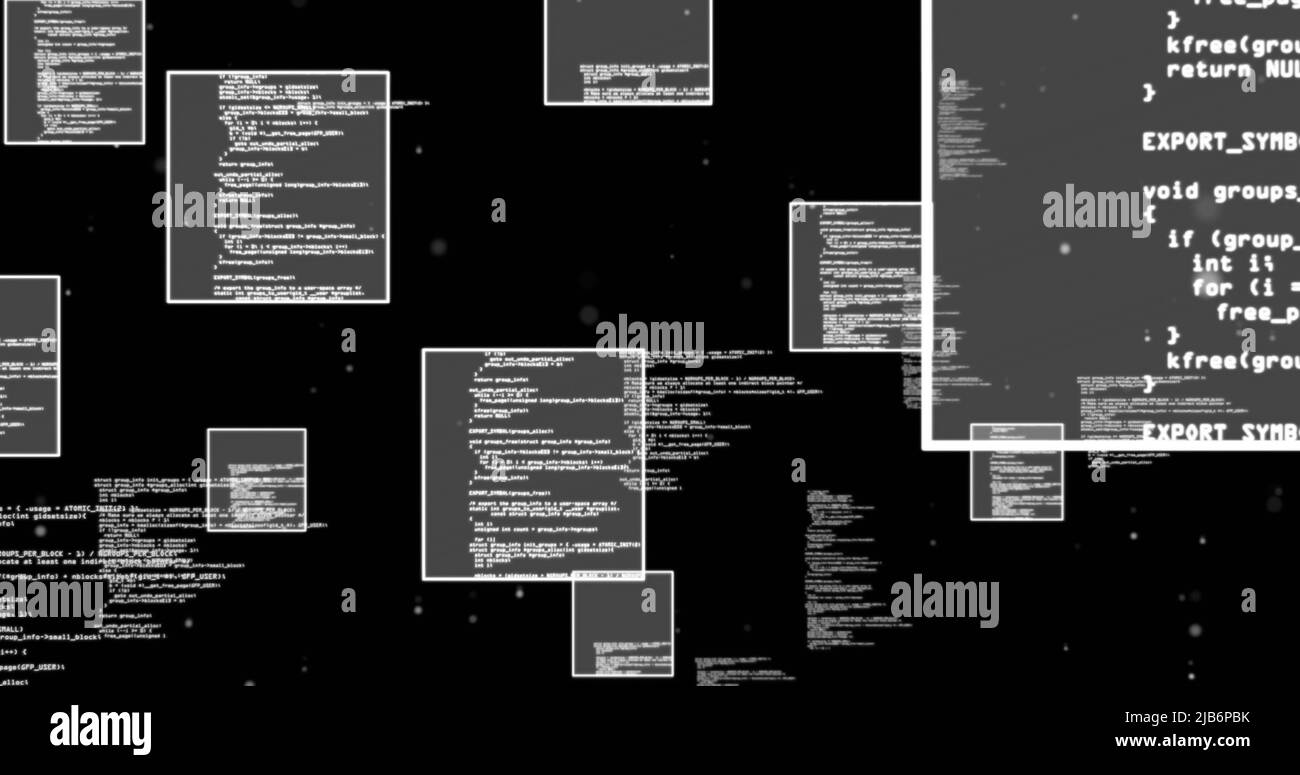 Image of data processing over black background Stock Photo - Alamy