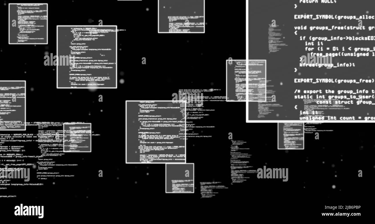 Image of data processing over black background Stock Photo - Alamy