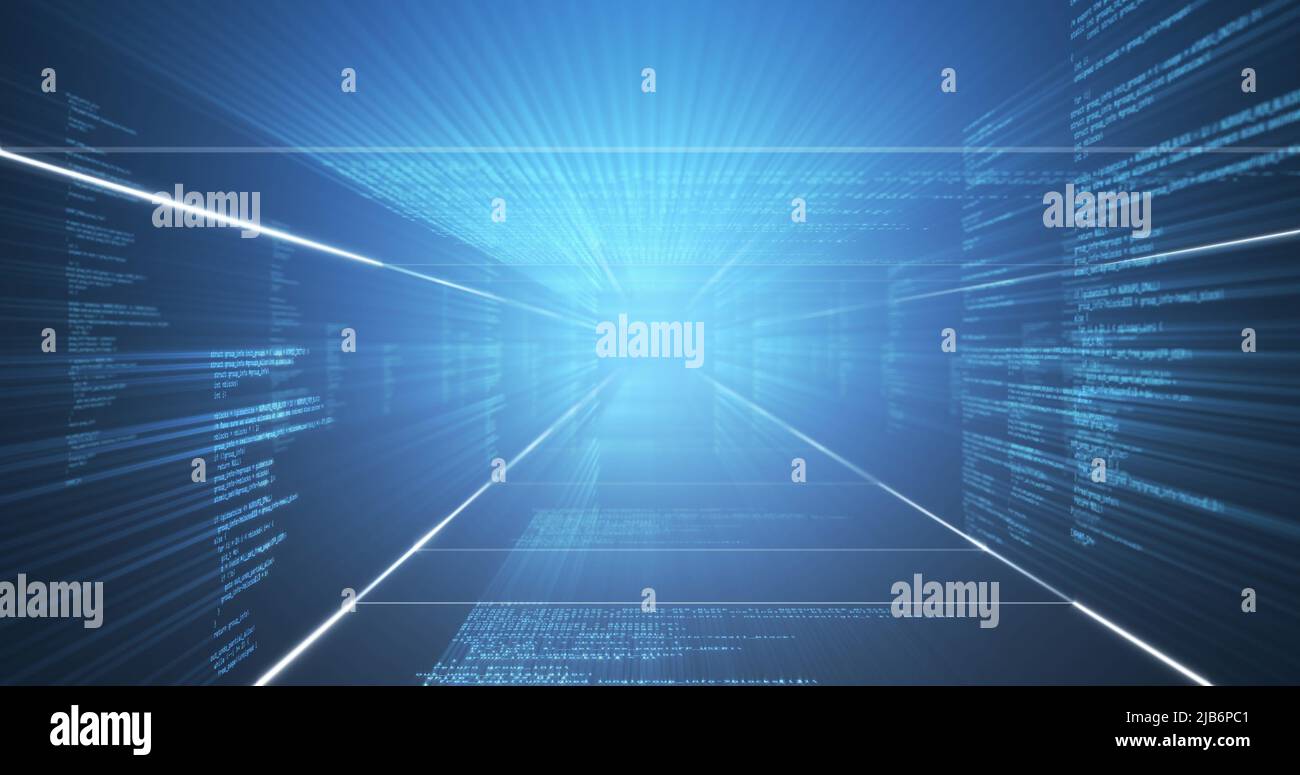 Image of data processing over black background Stock Photo - Alamy