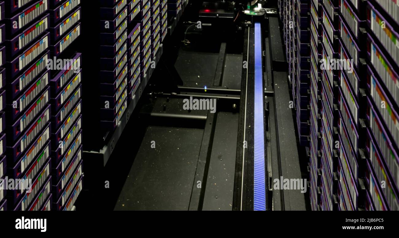 Image of empty corridor with rows of computer servers Stock Photo - Alamy