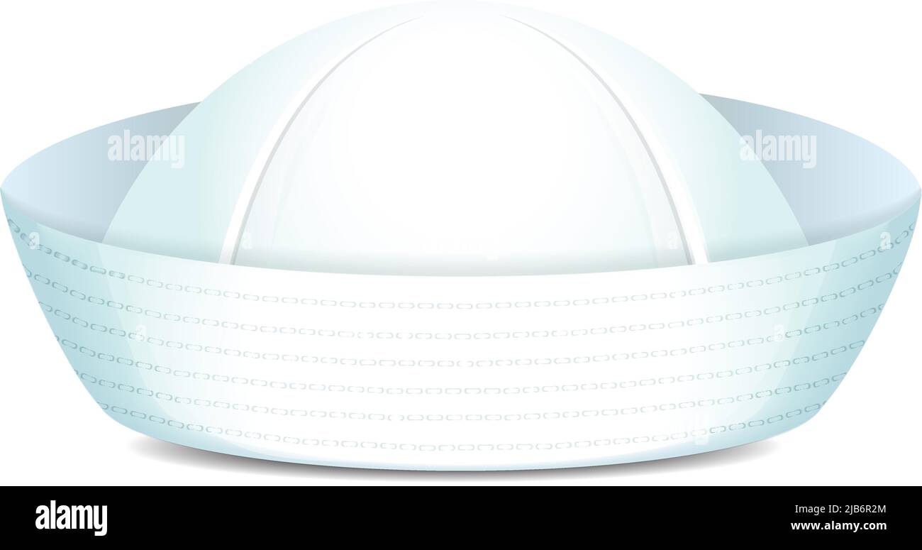 Peaked sailor hat on white background isolated vector illustration ...