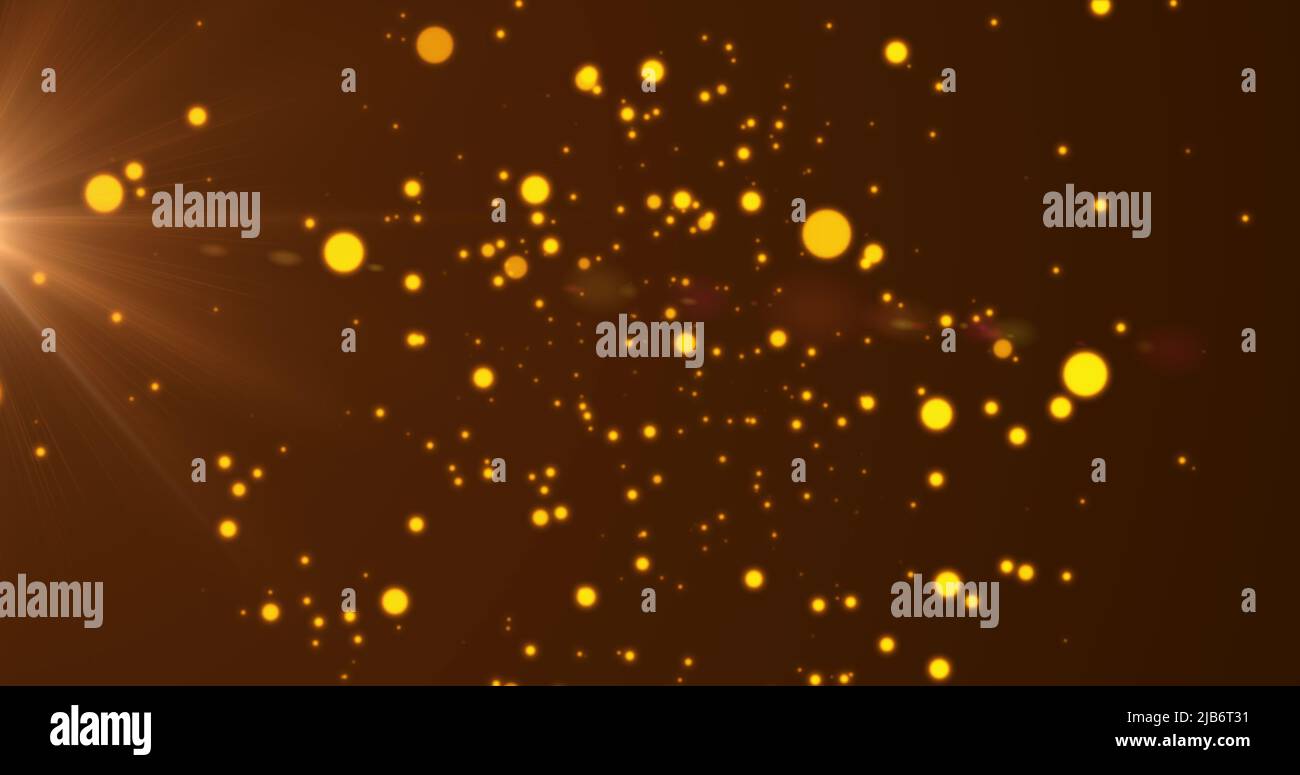 Image of lights and geometrical shapes over black background Stock ...