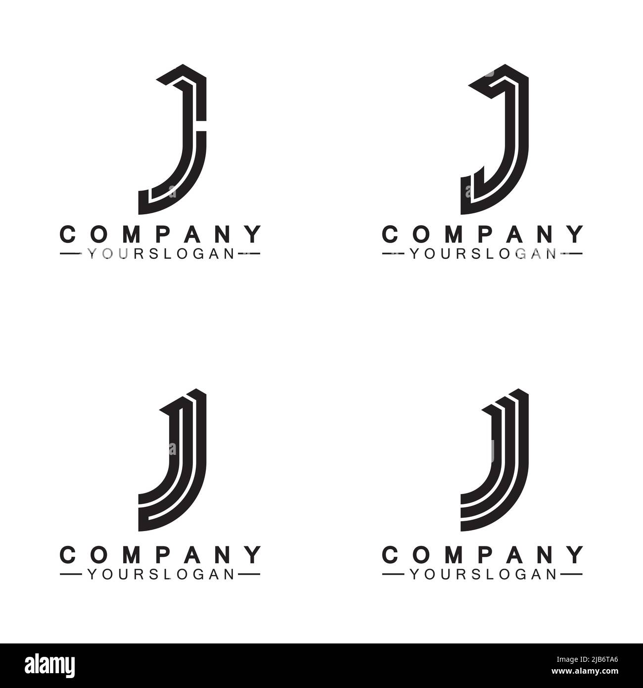 Creative abstract monogram Letter J logo icon design Stock Vector Image ...