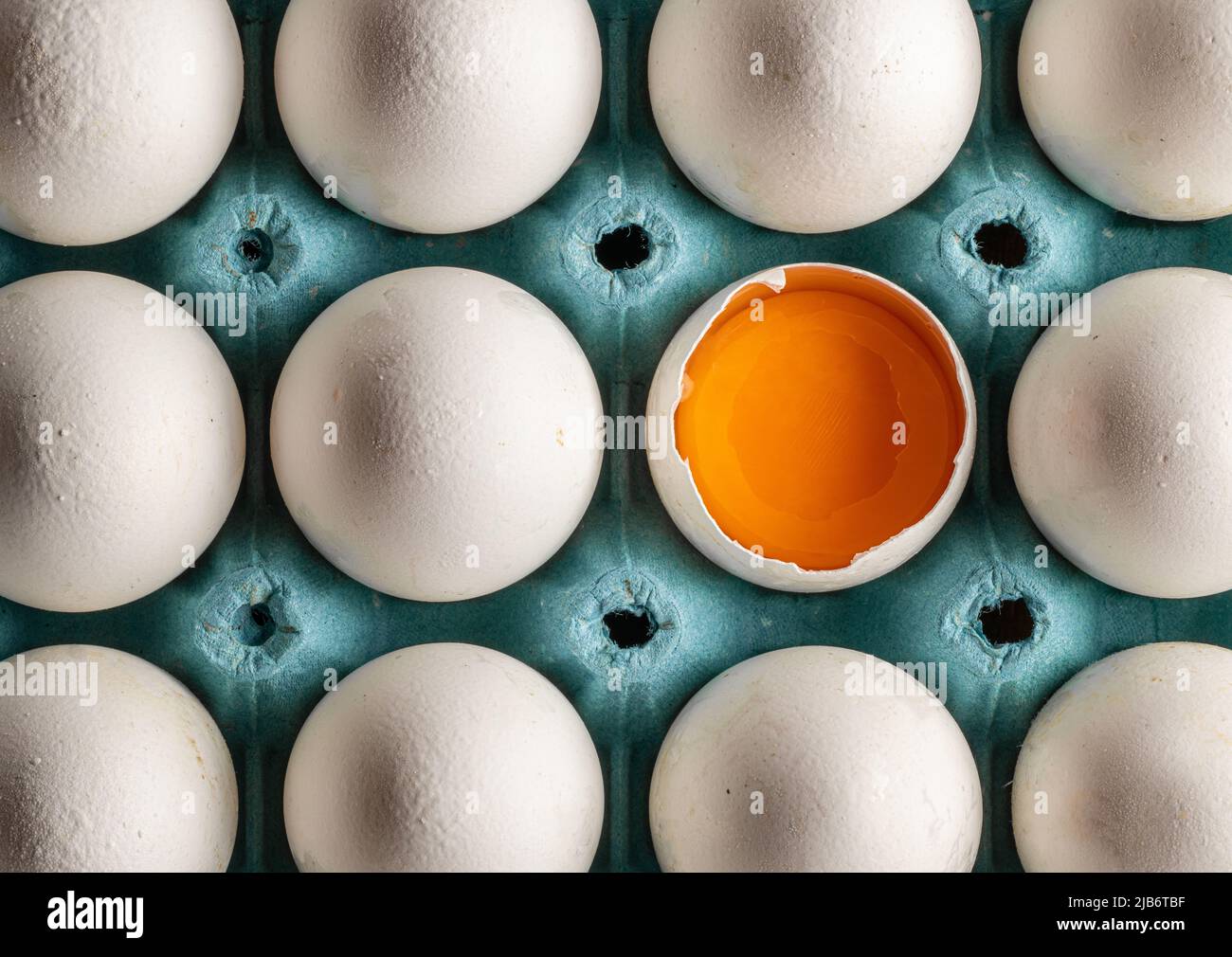 White eggs visible in carton hi-res stock photography and images - Alamy