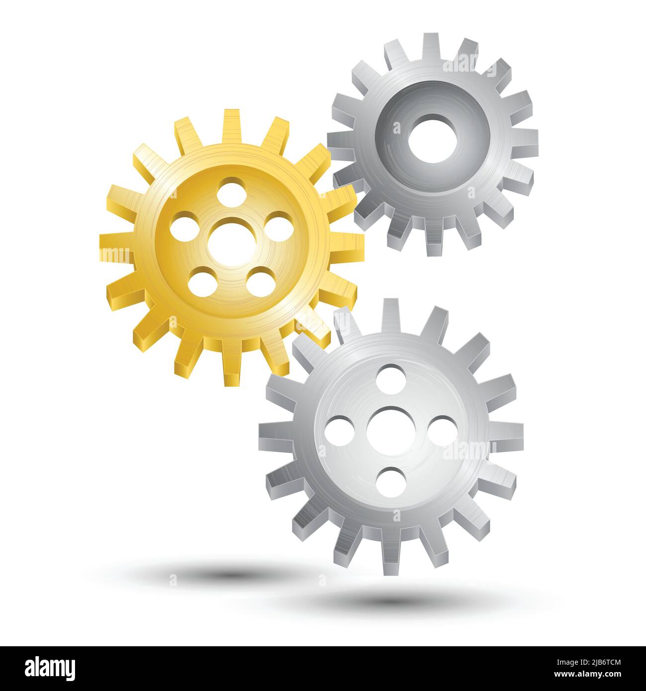 Metal cog wheel gear steel machine clock engine mechanism emblem vector ...