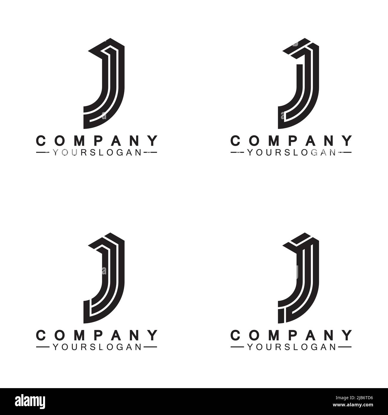 Creative abstract monogram Letter J logo icon design Stock Vector Image ...