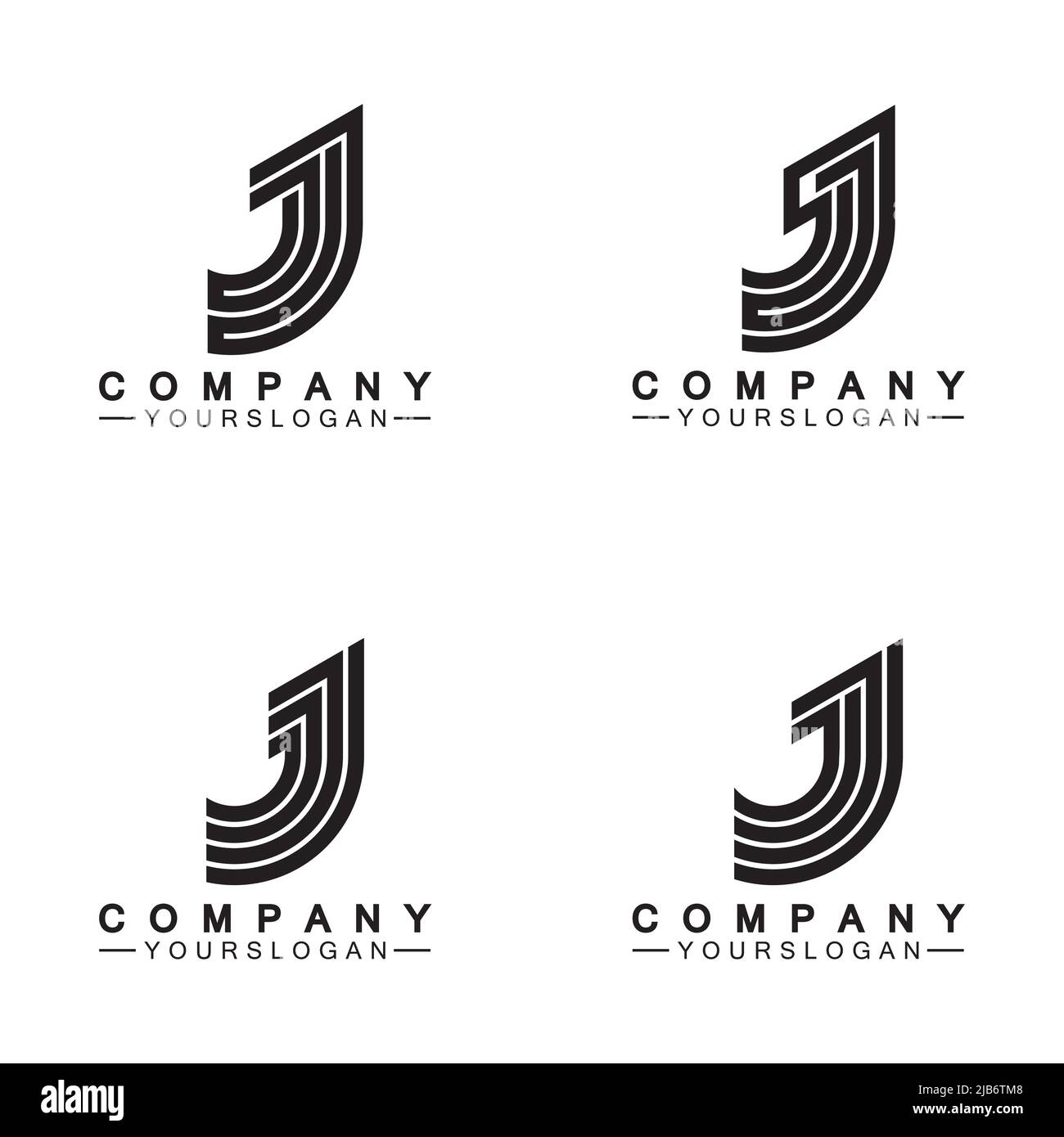 Creative abstract monogram Letter J logo icon design Stock Vector Image ...