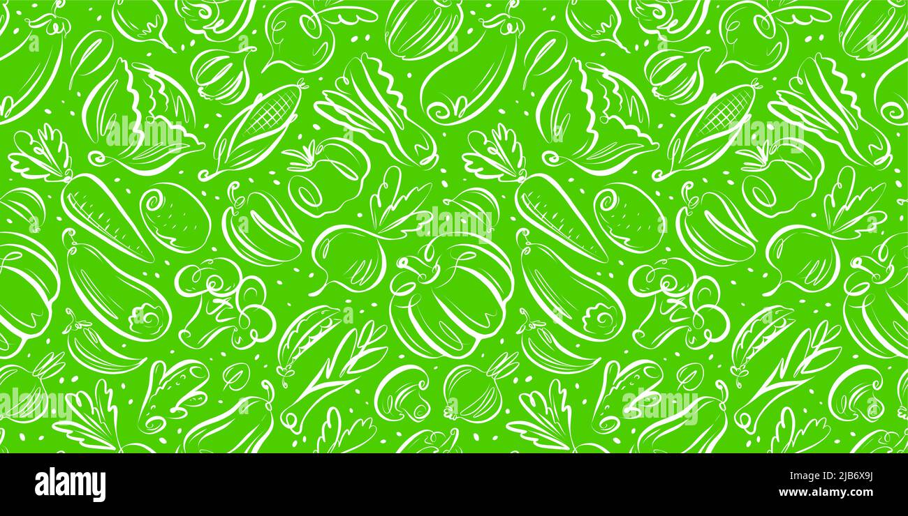 Vegetables seamless pattern. Farm organic food seamless background ...