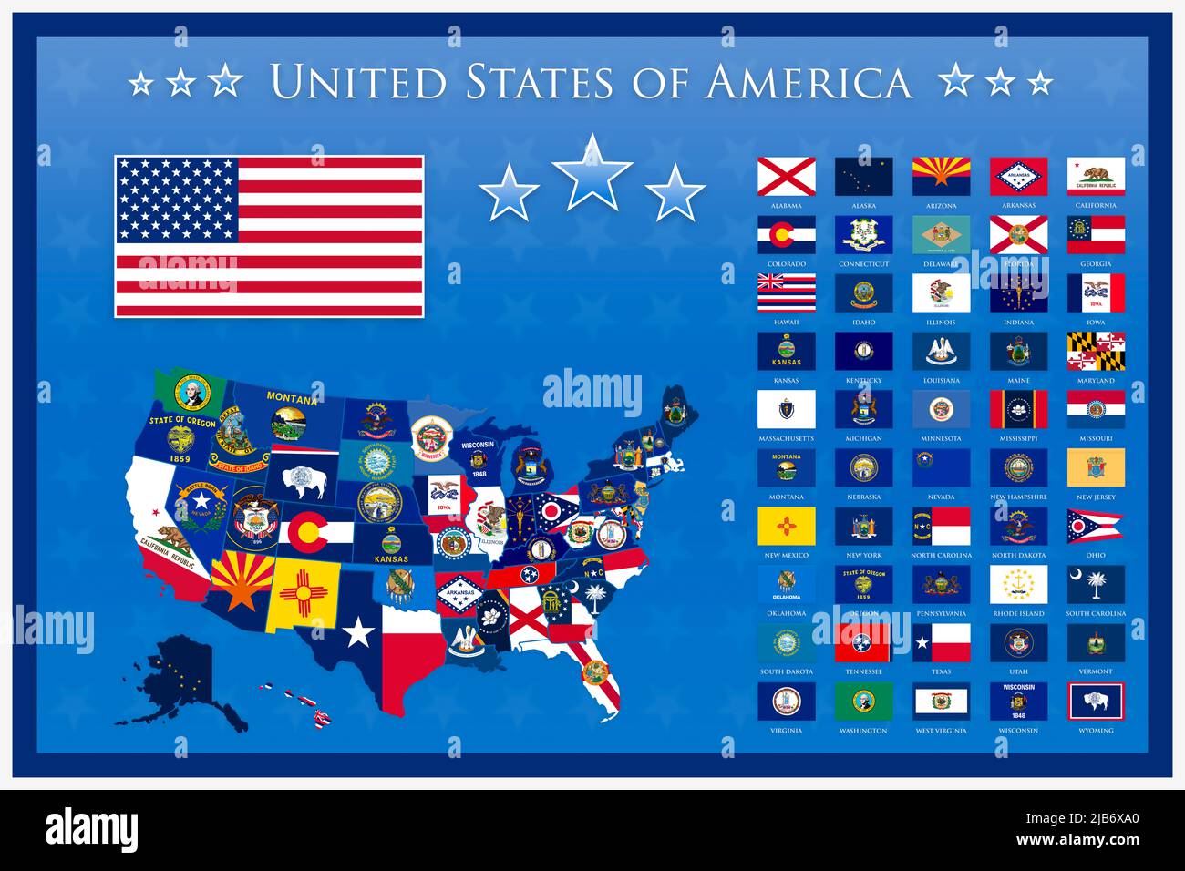 Flags Of The States Of America