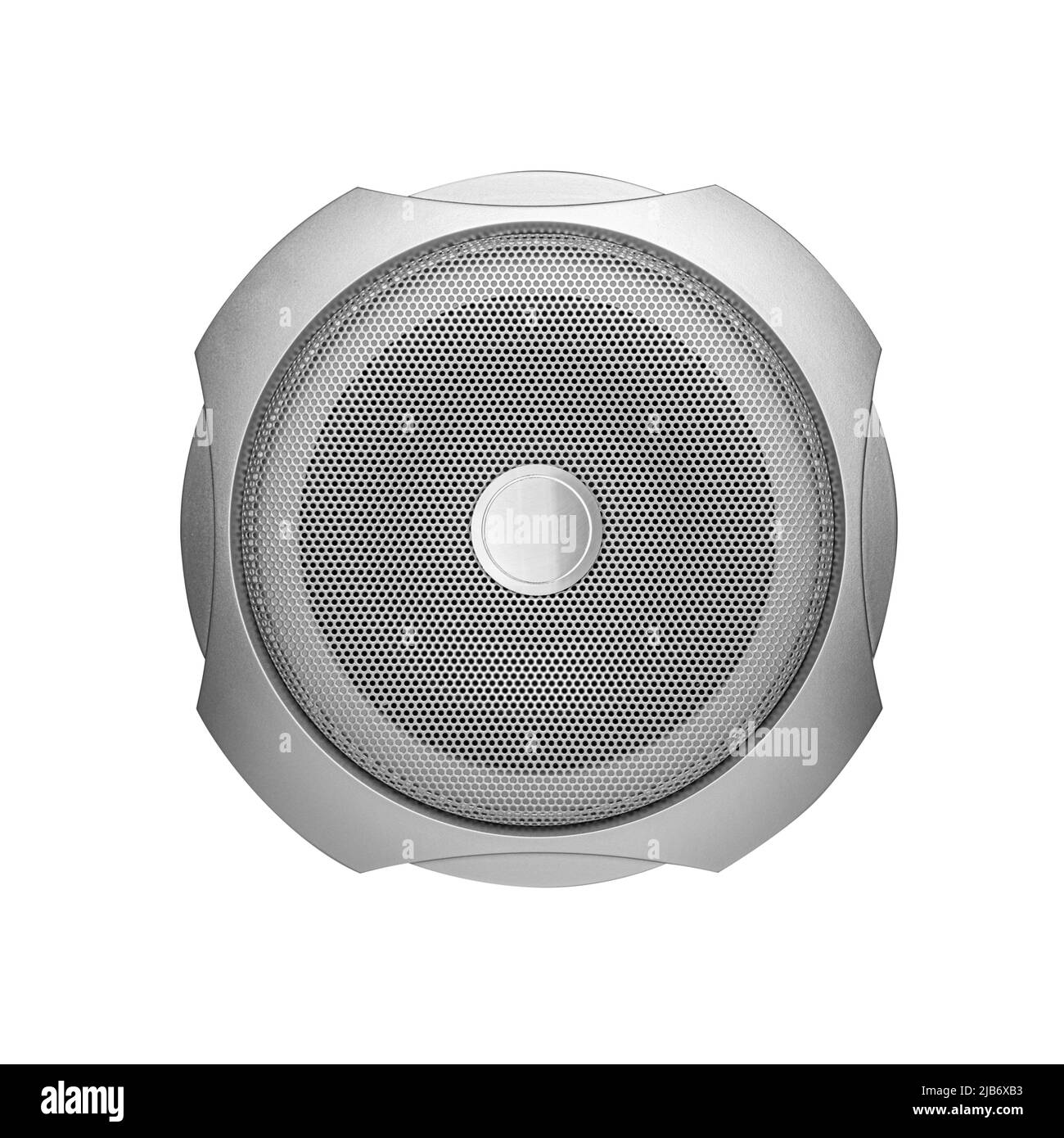 Gray sound speaker isolated on white Stock Photo - Alamy