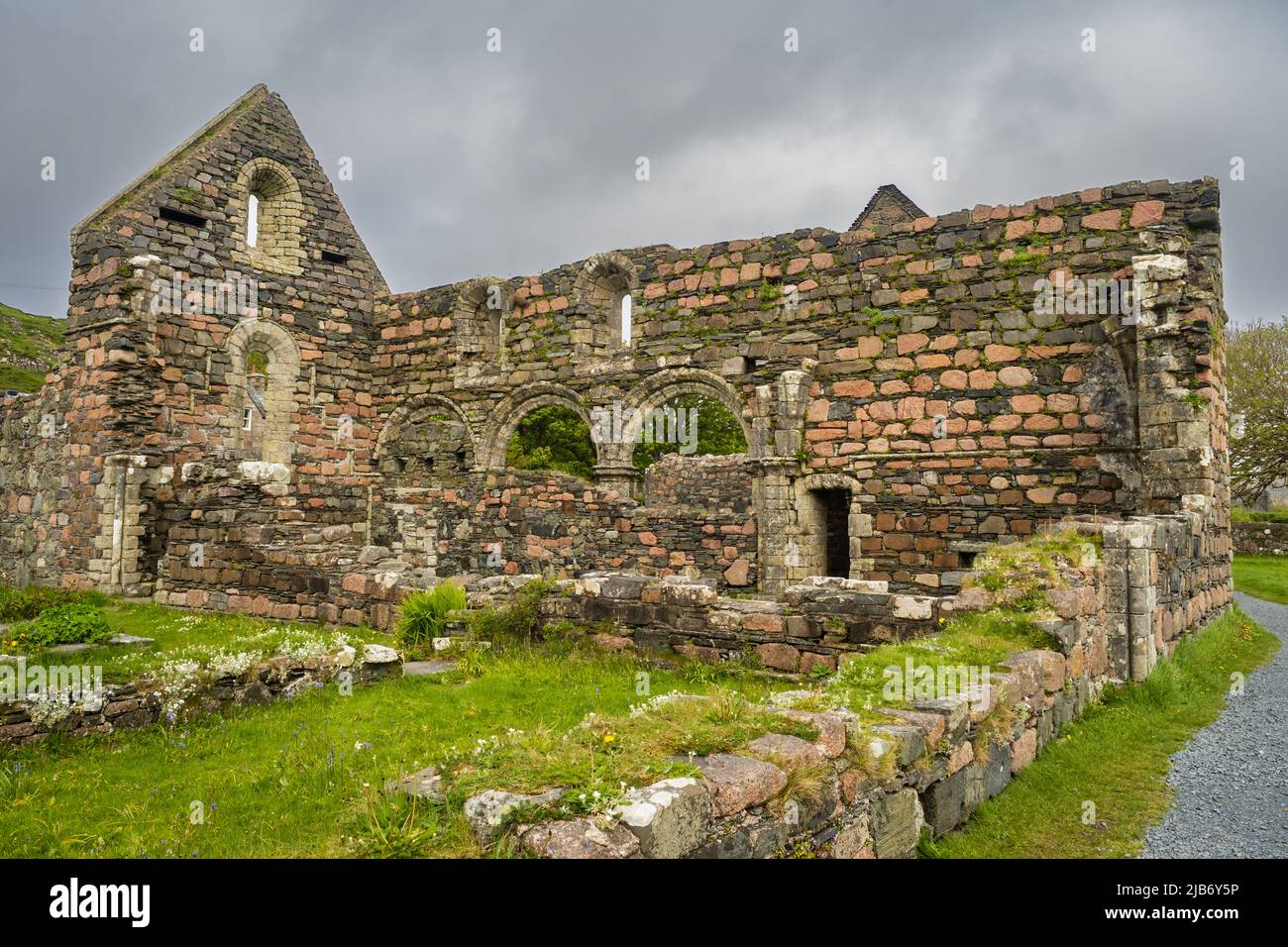 14.05.2022 Isle of Iona, Inner Hebrides, Scotland, Uk. Ancient ruins on ...