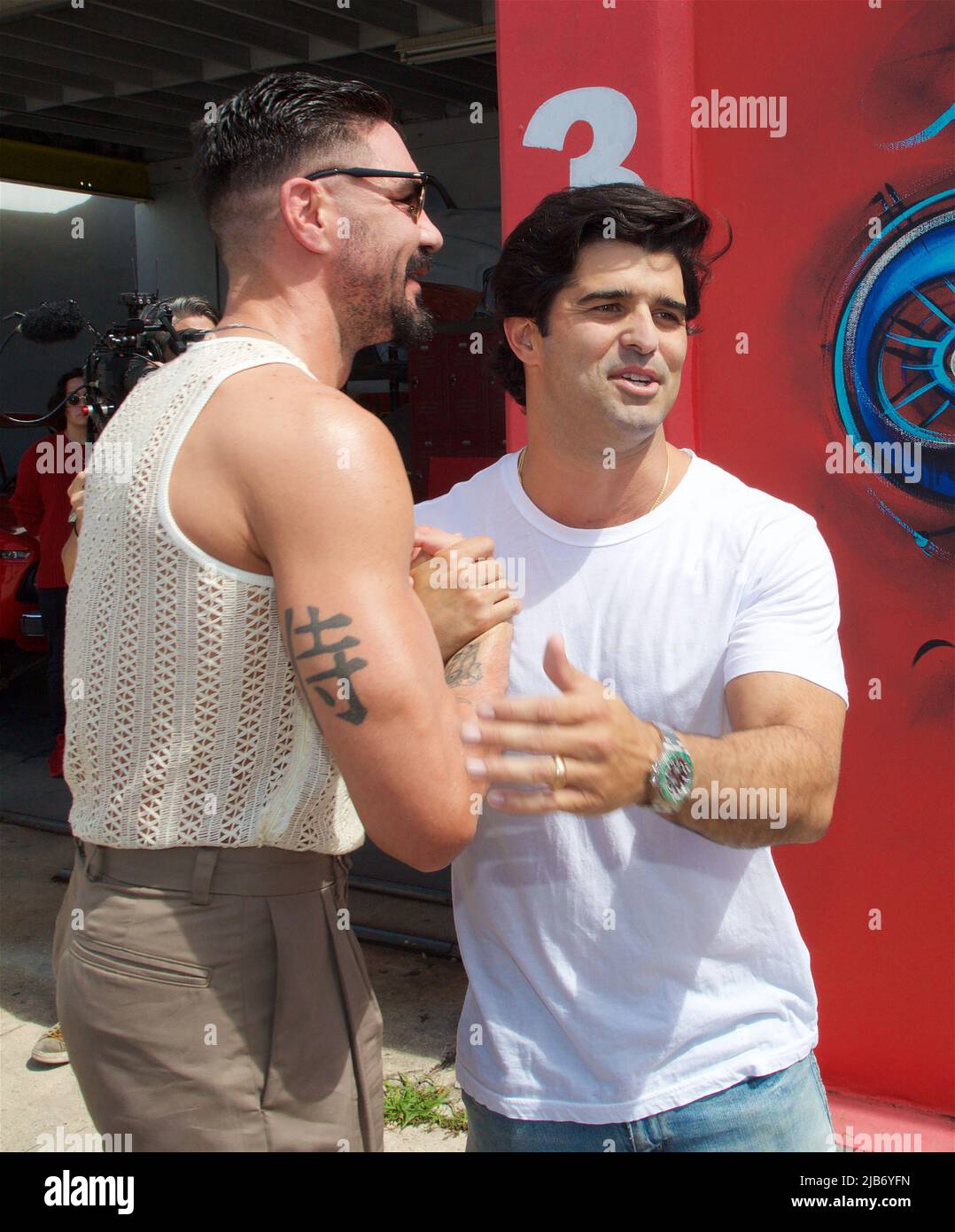 MIAMI, FL - JUNE 2: Clayton Cardenas and Mijares attend the unveiling ...
