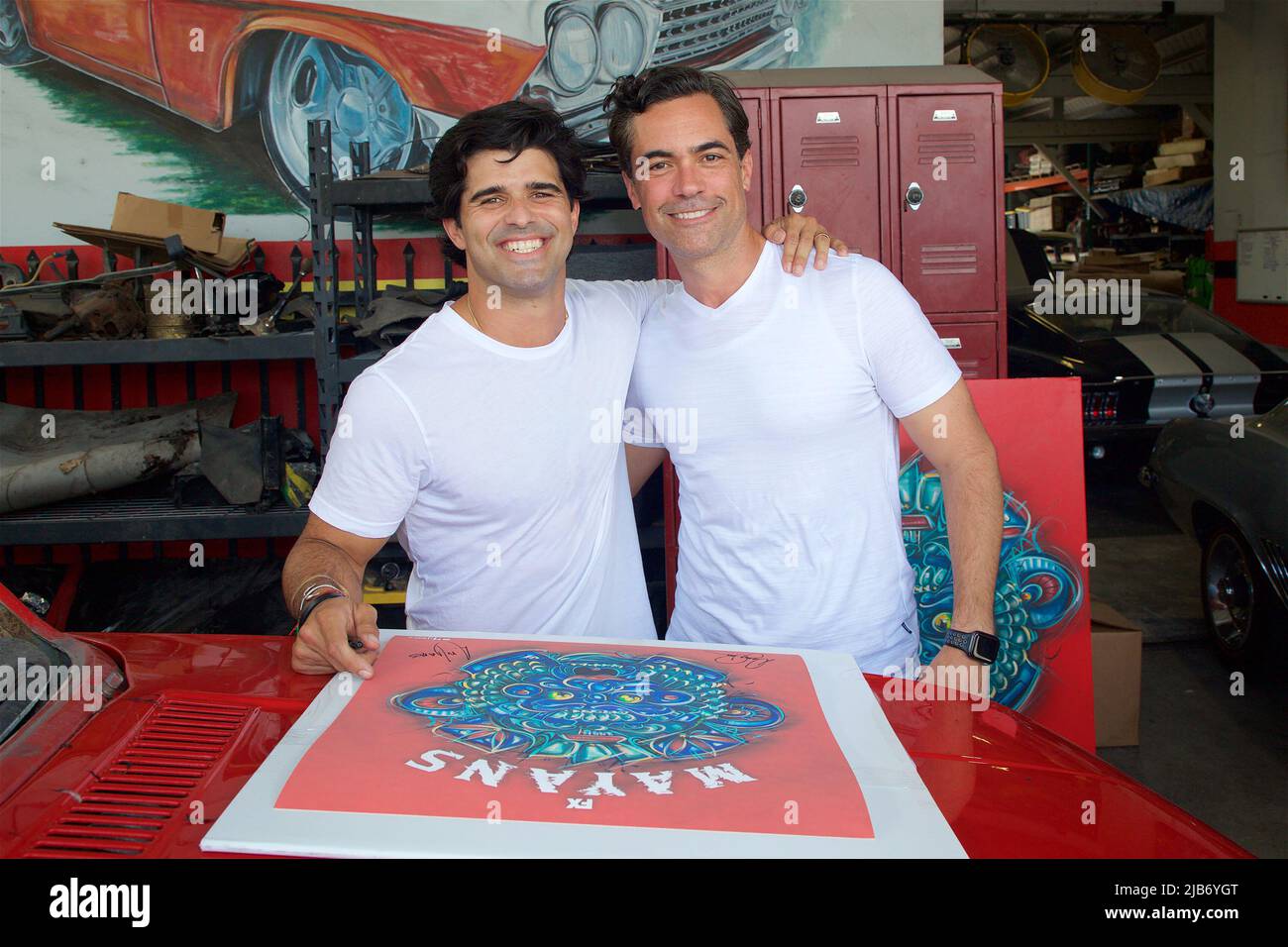 MIAMI, FL - JUNE 2: Mijares and Danny Pino attend the unveiling of a ...