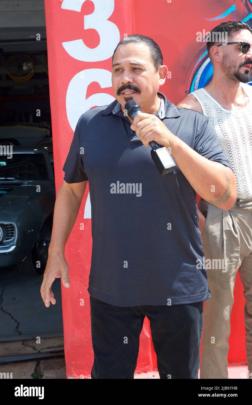 MIAMI, FL - JUNE 02: Emilio Rivera attends the unveiling of a "MAYANS ...