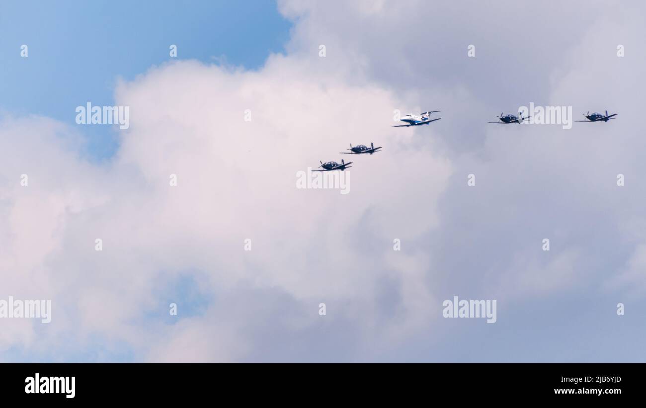 Aerial parade pattern hi-res stock photography and images - Alamy
