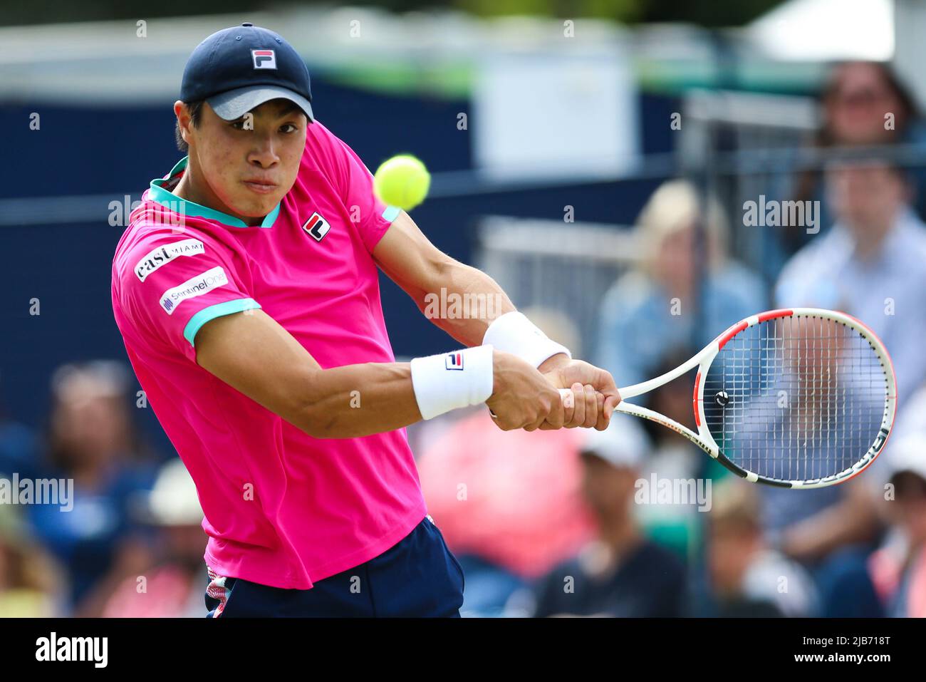 Brandon Nakashima during day six of the Surbiton Trophy at Surbiton ...
