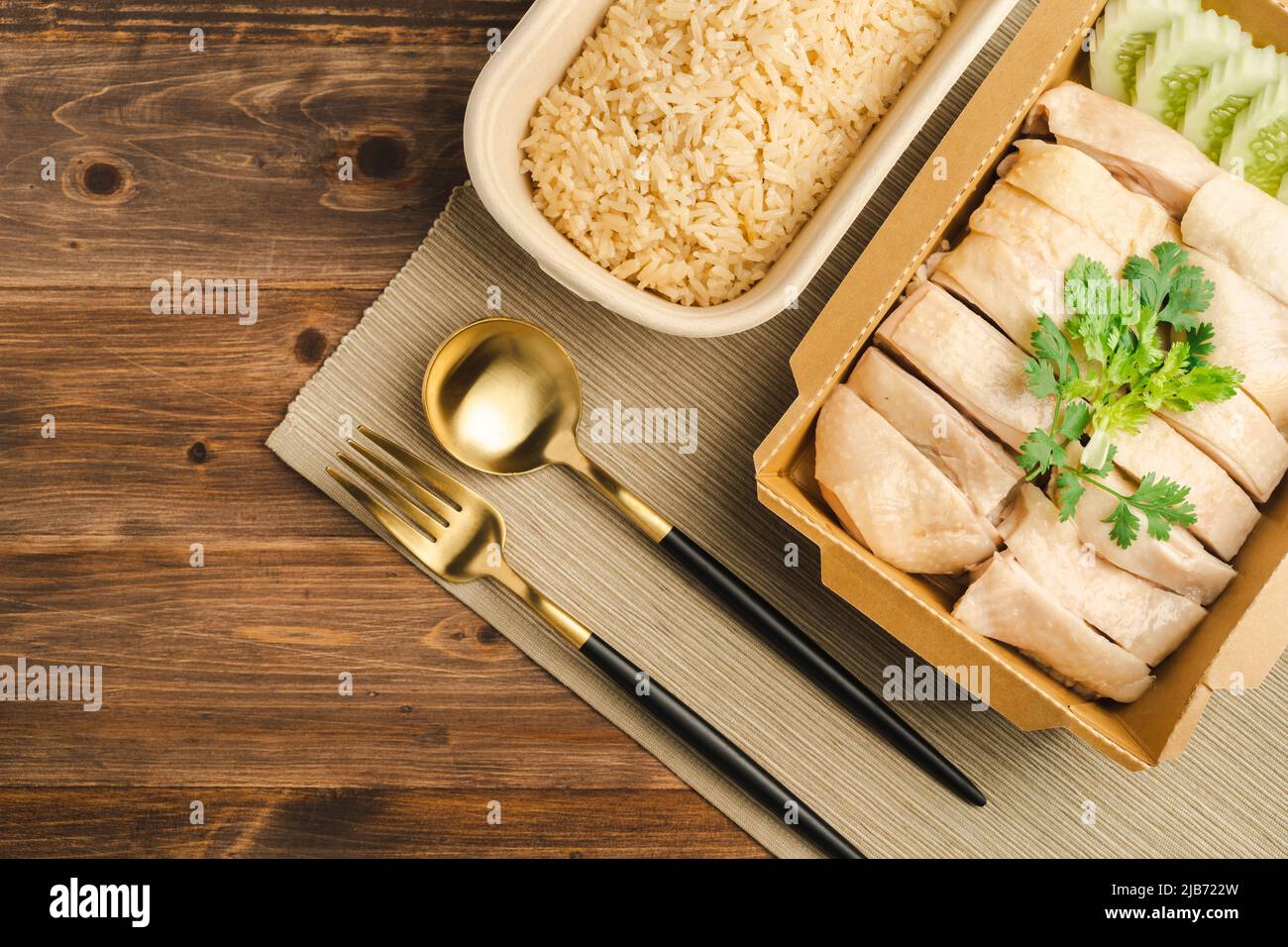 Hainanese Chicken rice (Singapore chicken rice) famous singapore food ...