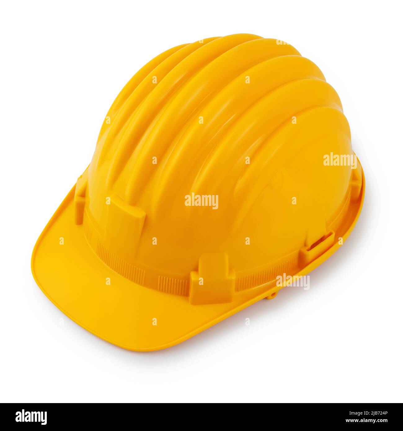 Yellow work helmet isolated on white background. Safety hard hat for ...