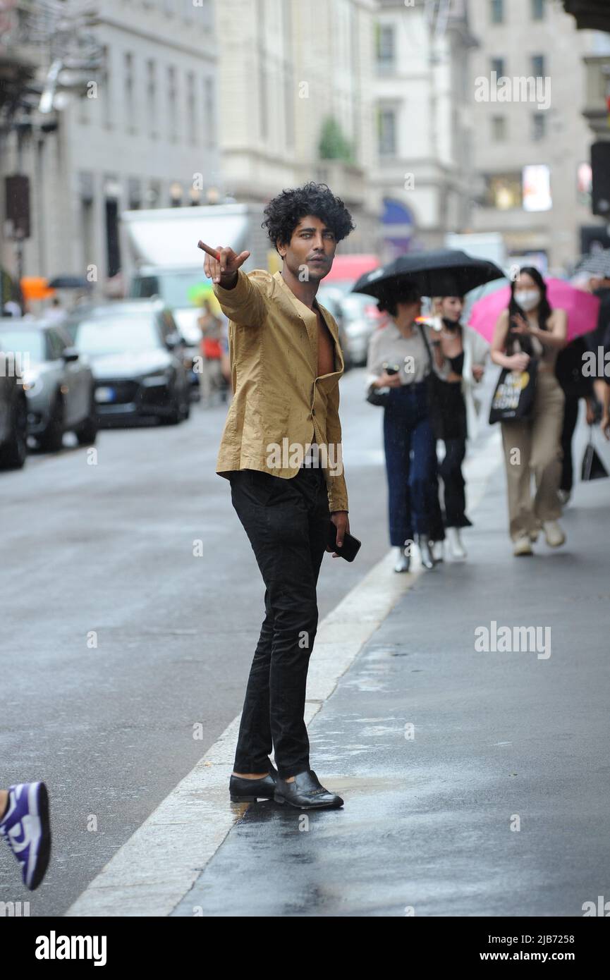 Milan, . 03rd June, 2022. Milan, 03-06-2022 Akash Kumar, a 30-year-old model born in India to a ...