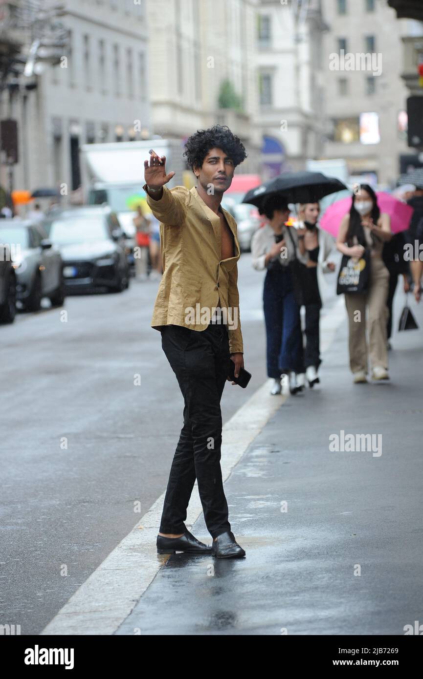 Milan, . 03rd June, 2022. Milan, 03-06-2022 Akash Kumar, a 30-year-old model born in India to a ...