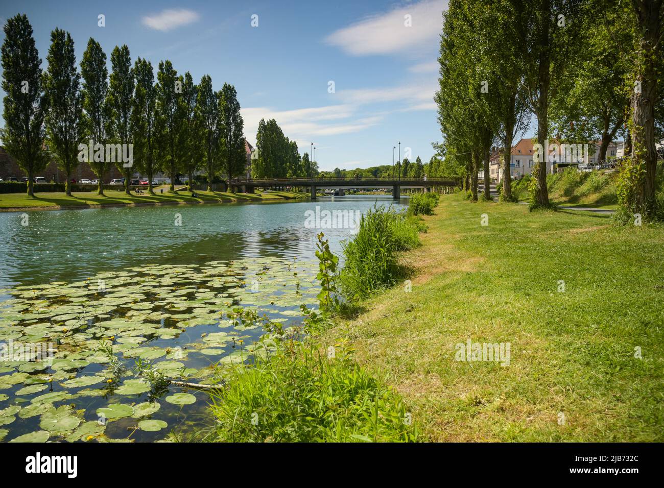 Landscape photography of the ctown of Melun in Seine et Marne in France ...