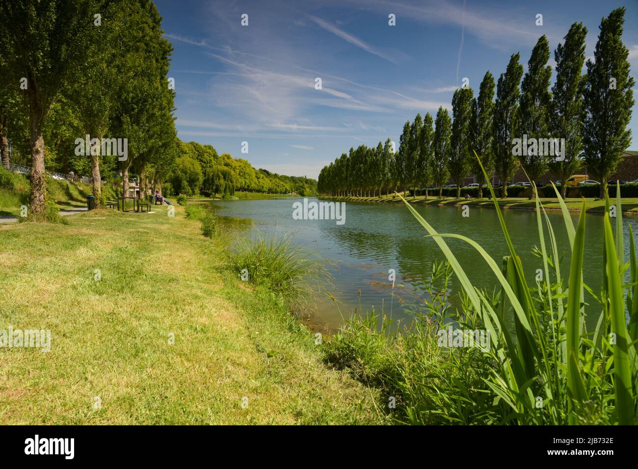 Landscape photography of the ctown of Melun in Seine et Marne in France ...
