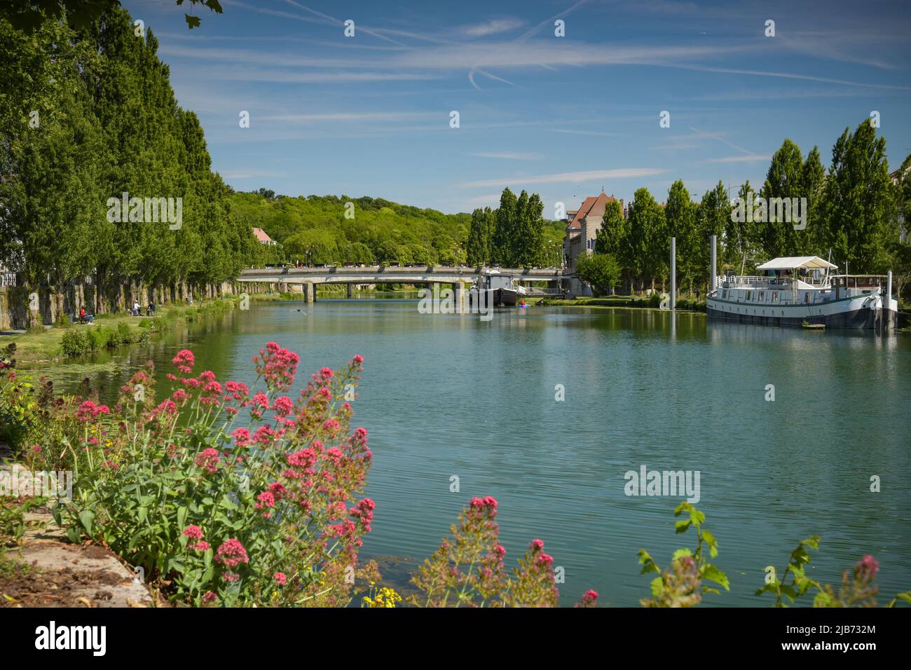 Landscape photography of the ctown of Melun in Seine et Marne in France ...