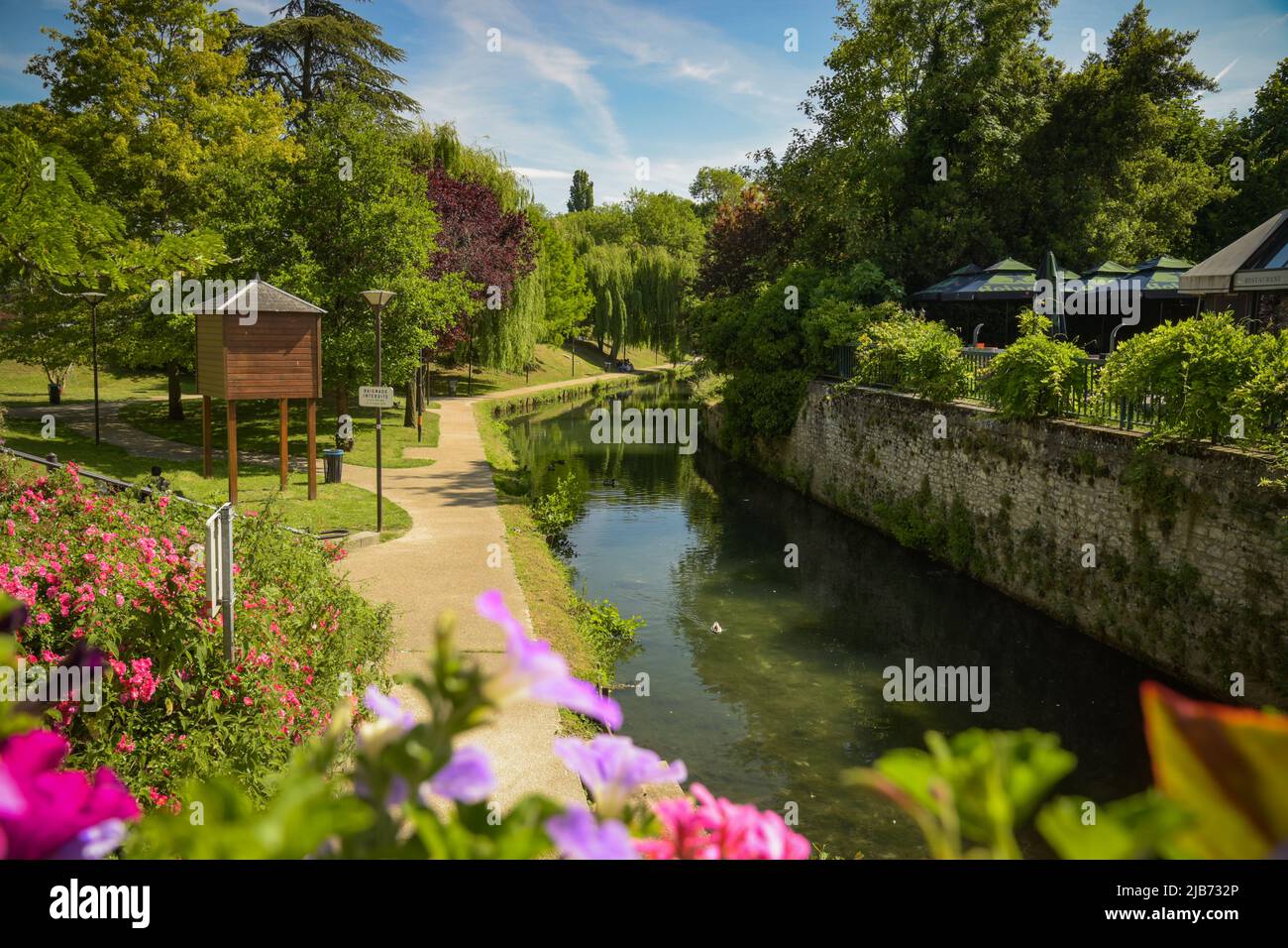 Landscape photography of the ctown of Melun in Seine et Marne in France ...