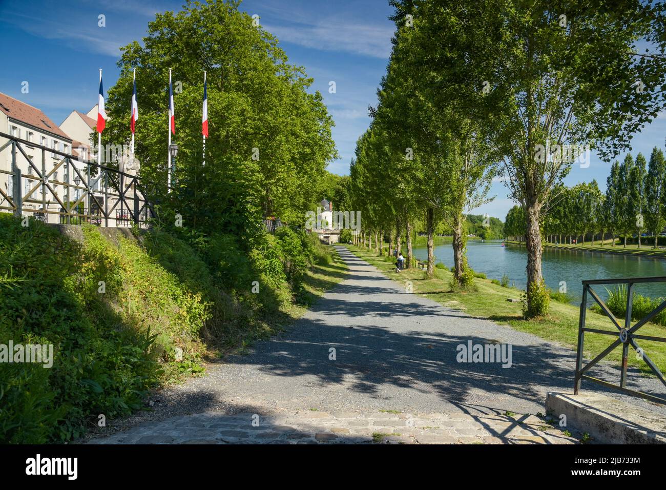 Landscape photography of the ctown of Melun in Seine et Marne in France ...