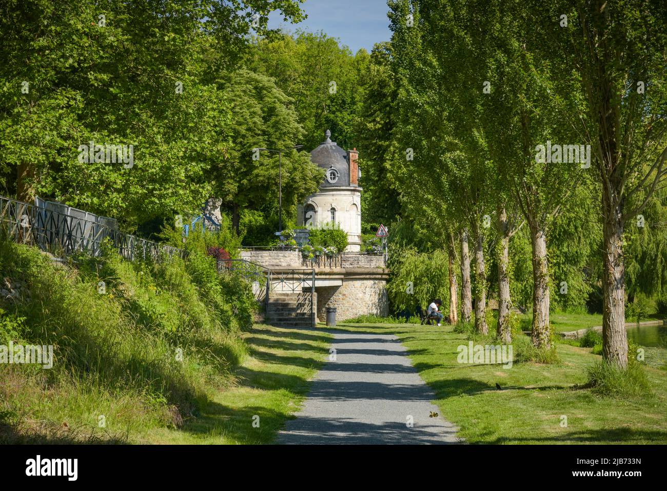 Landscape photography of the ctown of Melun in Seine et Marne in France ...
