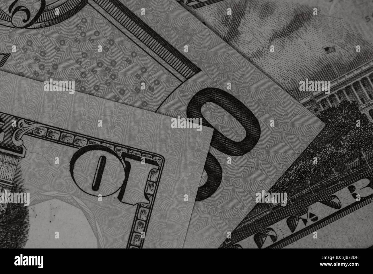 Money black and white. Detail of money Stock Photo - Alamy