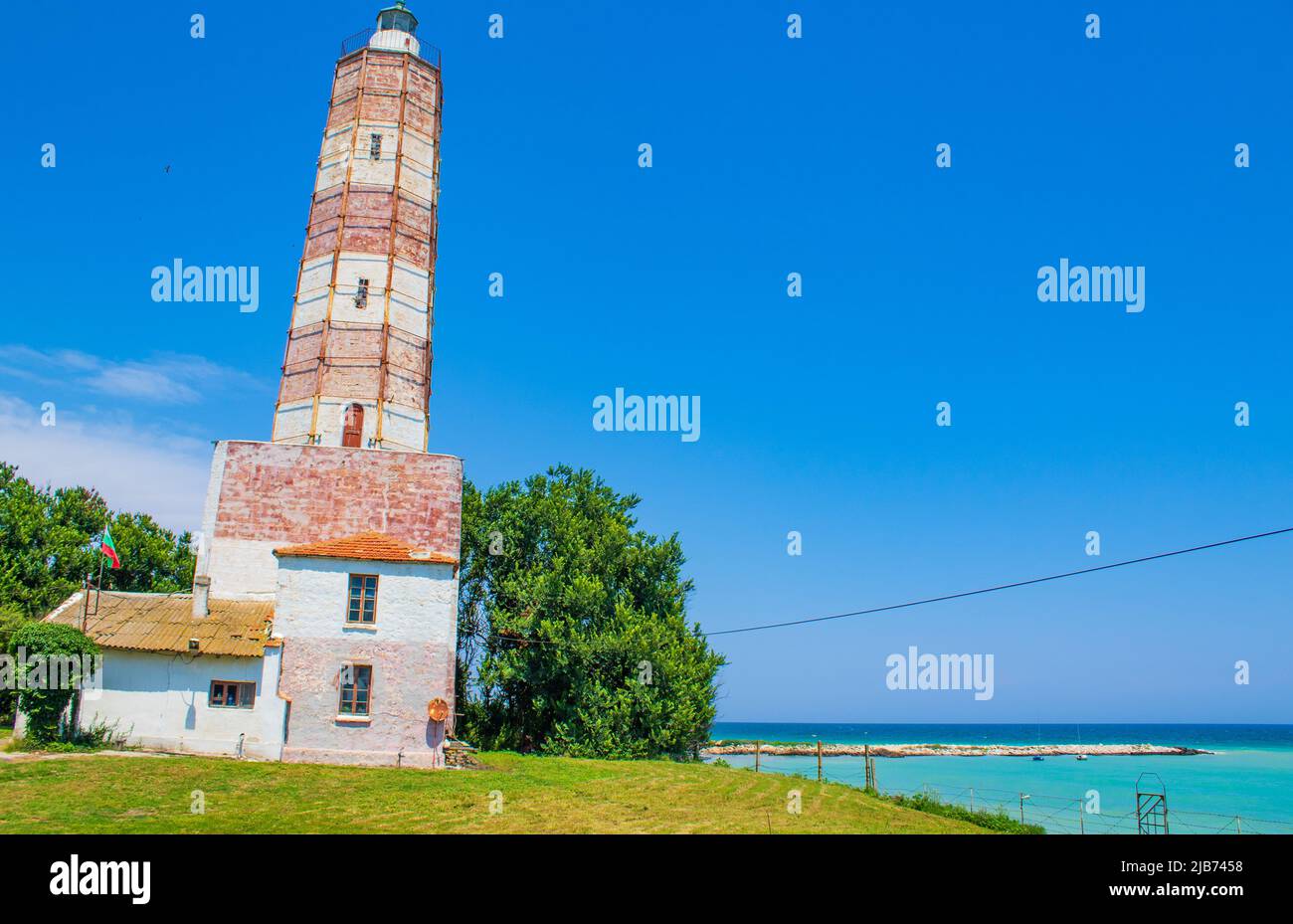 Shabla Lighthouse at Black Sea coast,Shabla is a town and seaside ...