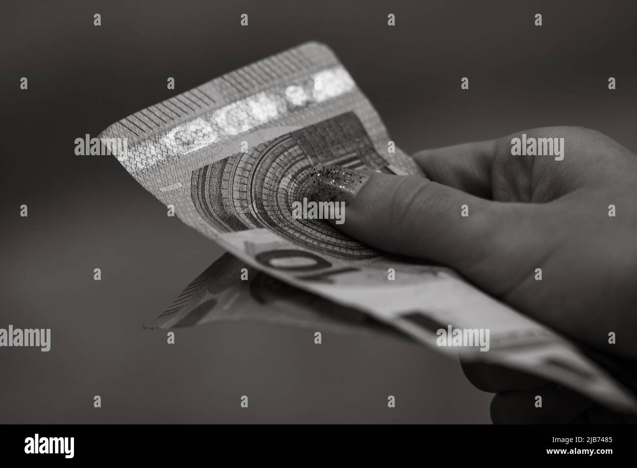Money black and white. Detail of money Stock Photo - Alamy