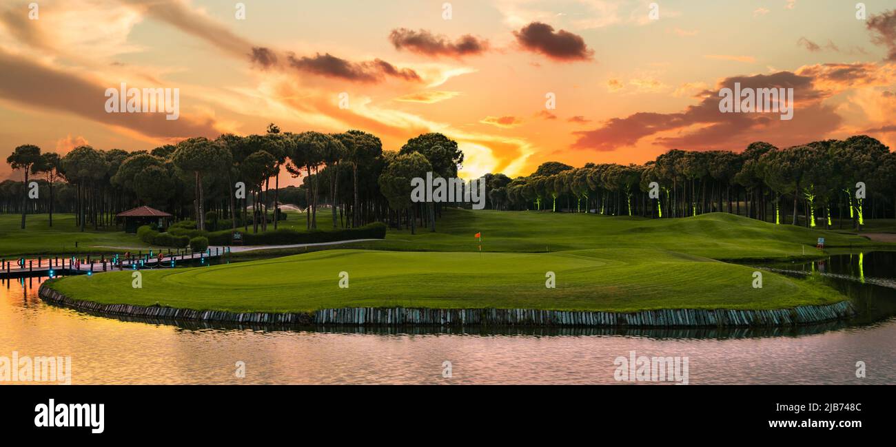 Golf Course Wallpaper Sunset