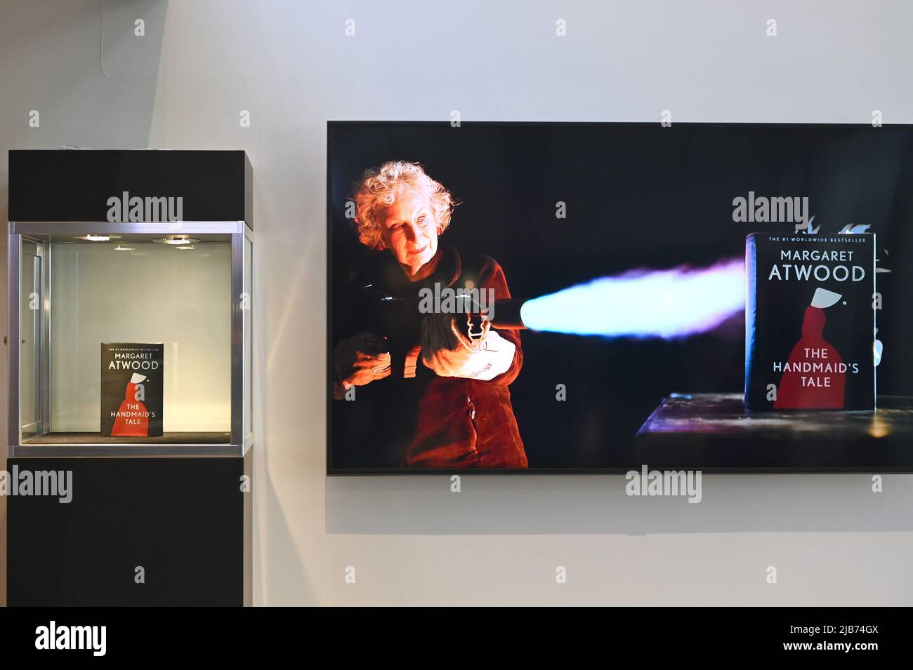 An “Unburnable” edition of author Margaret Atwood’s “The Handmaid’s ...