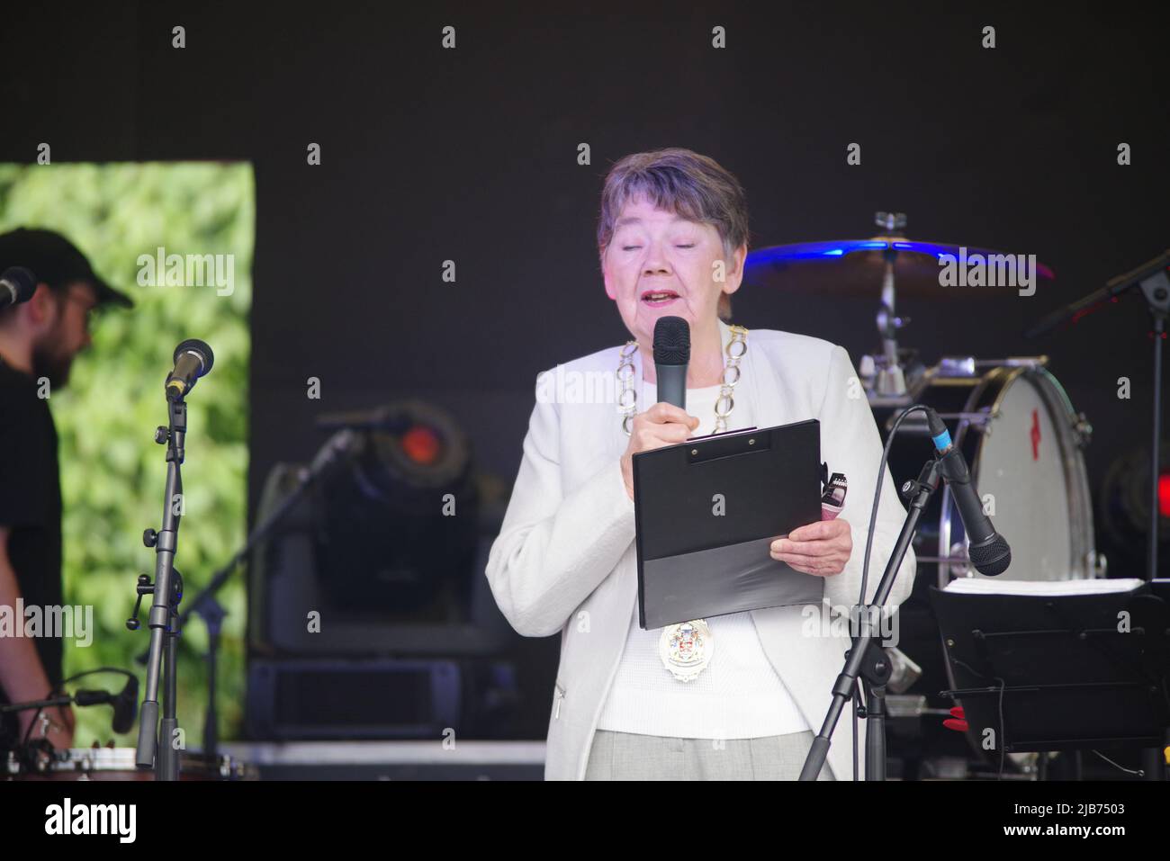 Wallsend, England, 2 June 2022. North Tyneside Council Chair Cllr Pat ...