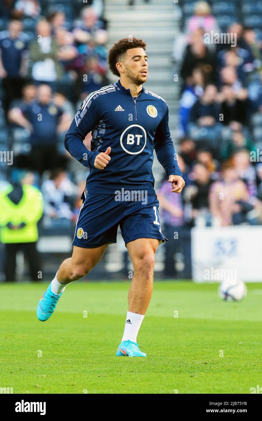 Che Adams, Scottish international football player, at a training ...