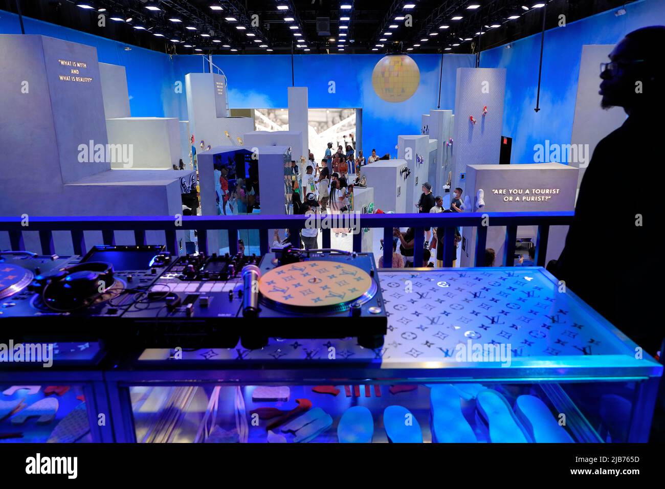 DJ Booth in retrospective show of the Louis Vuitton and Nike Air Force1 ...