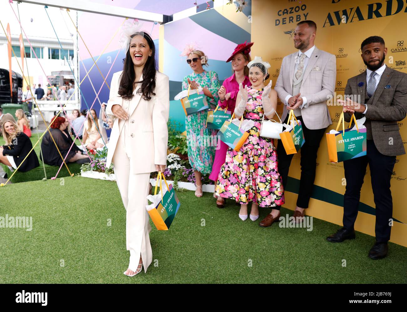 Second placed in Cazoo Derby Style Awards Amy Bassi on Ladies Day ...