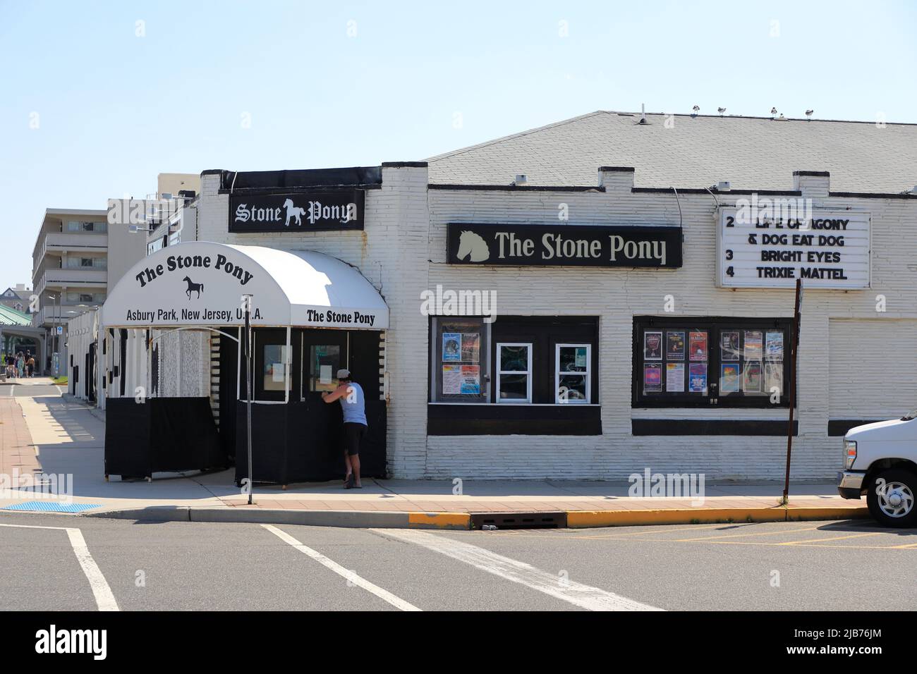 The stone pony music venue in Asbury Park known for launching the careers of many American music ...